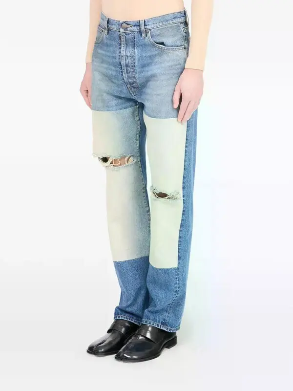 MAISON MARGIELA Ripped Patchwork Jeans