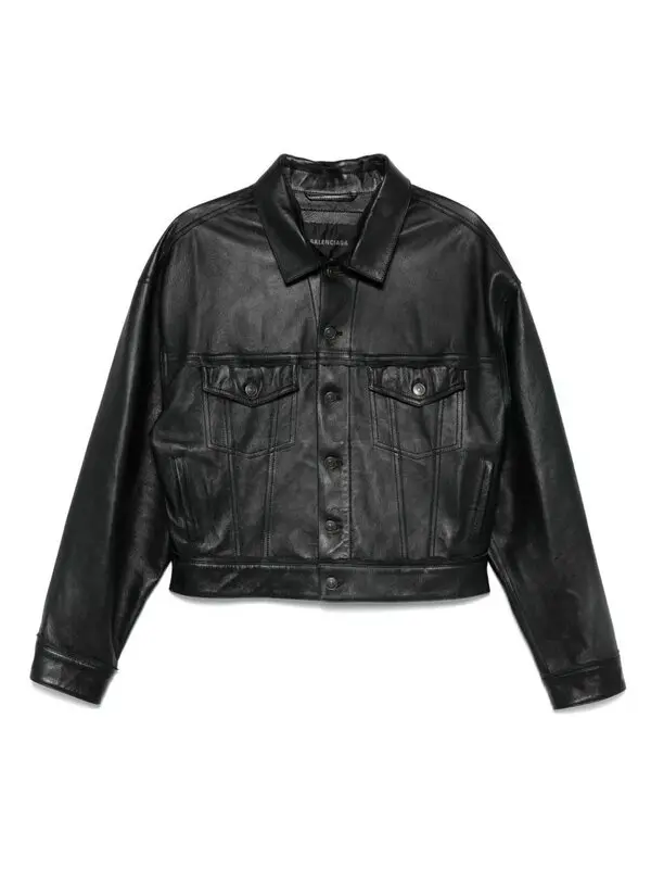 Balenciaga Leather Shirt Jacket
