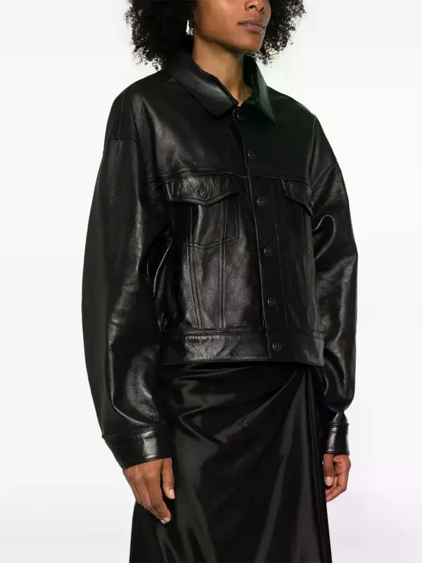 Balenciaga Leather Shirt Jacket