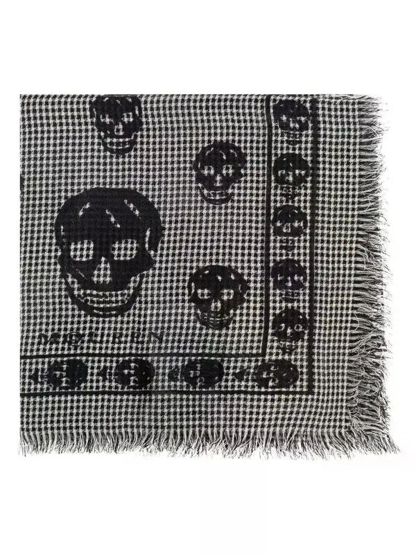 Alexander McQueen Skull-print Scarf - Grey