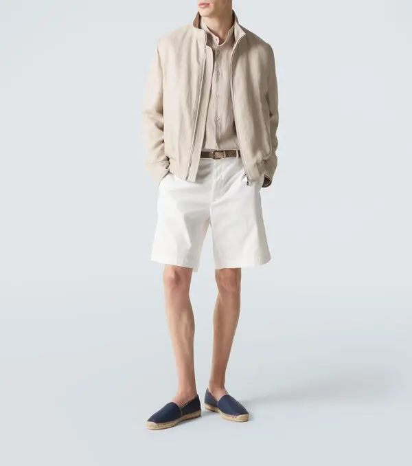 Brunello Cucinelli Suede-trimmed Canvas Espadrilles - Blue