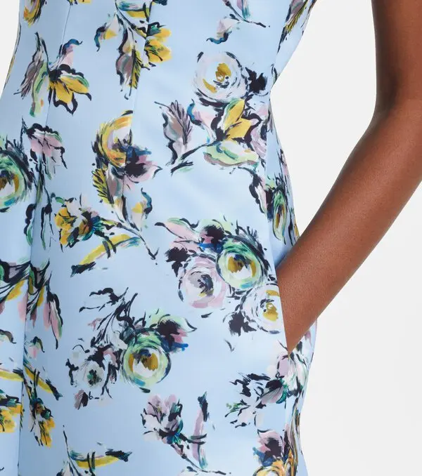 EMILIA WICKSTEAD Abella Floral Print Midi Dress - Blue