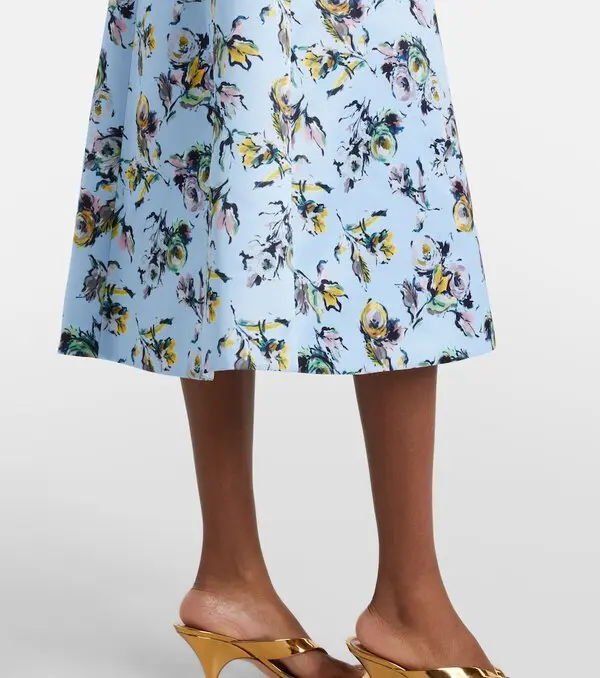 EMILIA WICKSTEAD Abella Floral Print Midi Dress - Blue