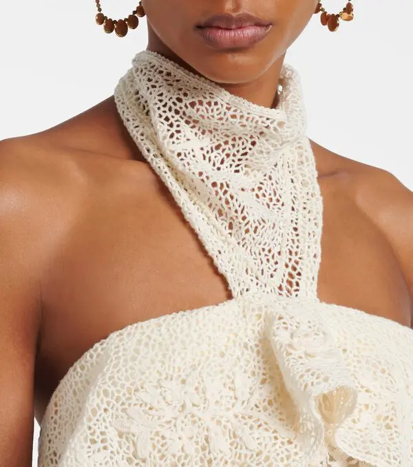 Isabel Marant Étoile Dunvel Crochet Halterneck Crop Top