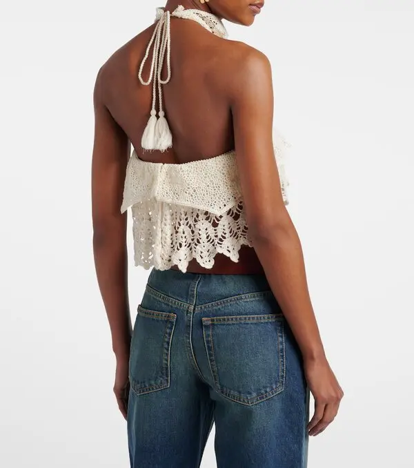 Isabel Marant Étoile Dunvel Crochet Halterneck Crop Top