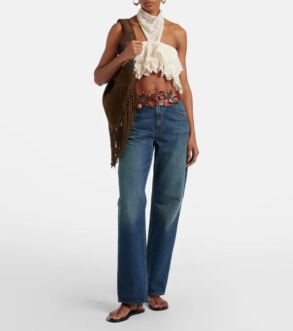 Isabel Marant Étoile Dunvel Crochet Halterneck Crop Top