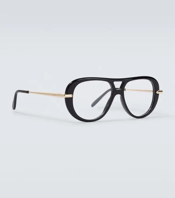 Loewe Logo Aviator Glasses - Black
