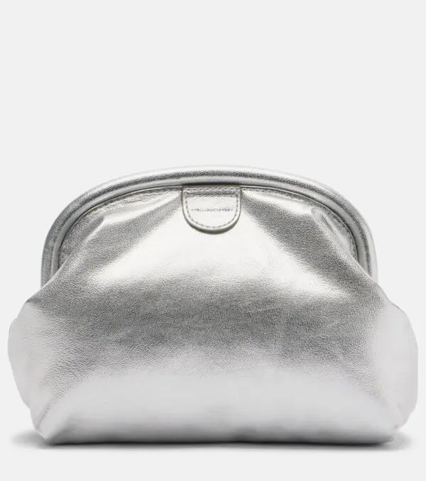 Stella McCartney Falabella Padded Metallic Clutch - Silver
