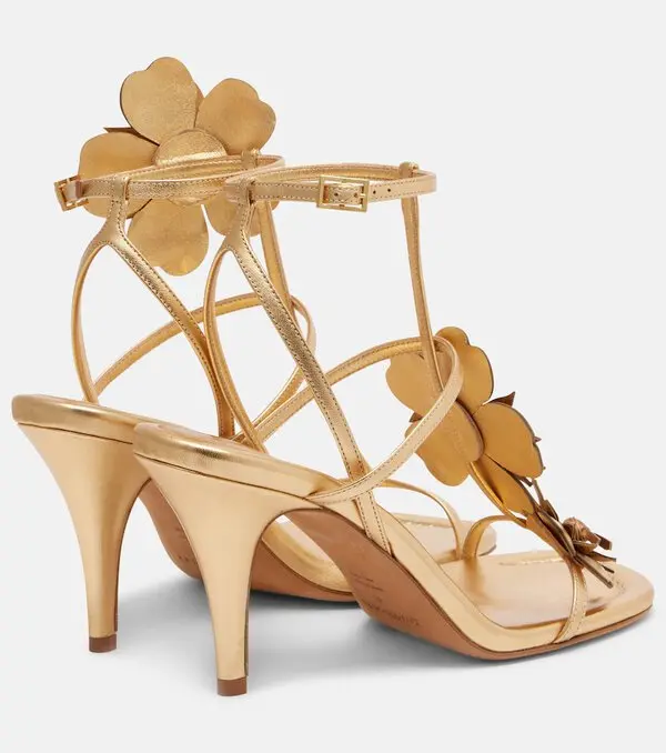 Zimmermann Belara Metallic Leather Sandals
