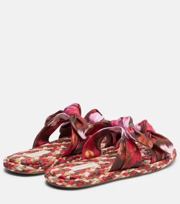 Zimmermann Carousel Printed Espadrille Slides - Pink