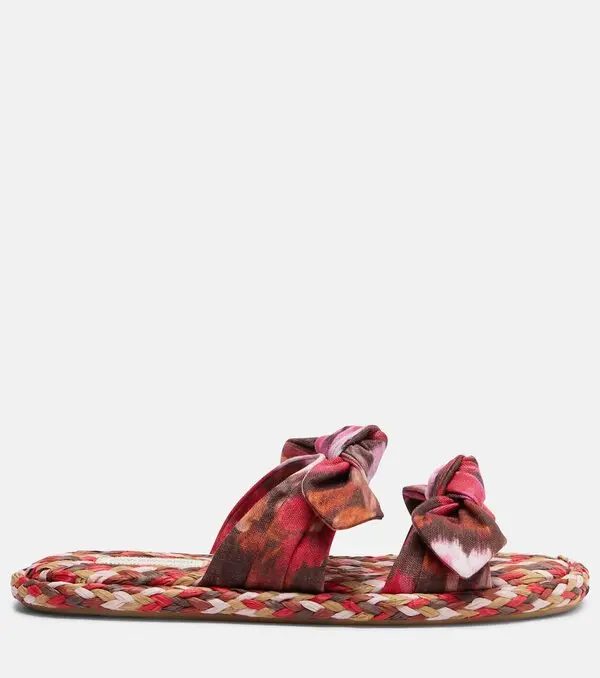 Zimmermann Carousel Printed Espadrille Slides - Pink