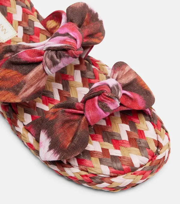 Zimmermann Carousel Printed Espadrille Slides - Pink
