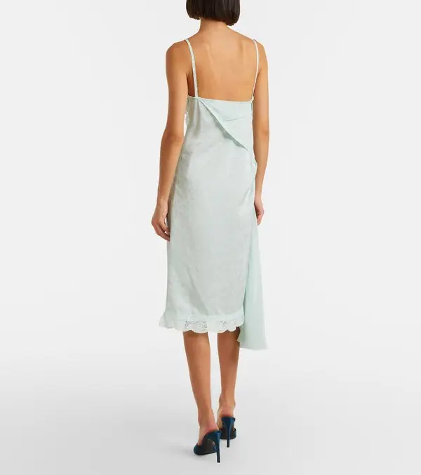 victoria beckham slip dress Draped Cami Floor-Length In Cinnabar Red Length Dress has a classic bias cut and spaghetti straps but is reimagined with a discreet cut Buy Victoria Beckham Asymmetric Lace-trimmed