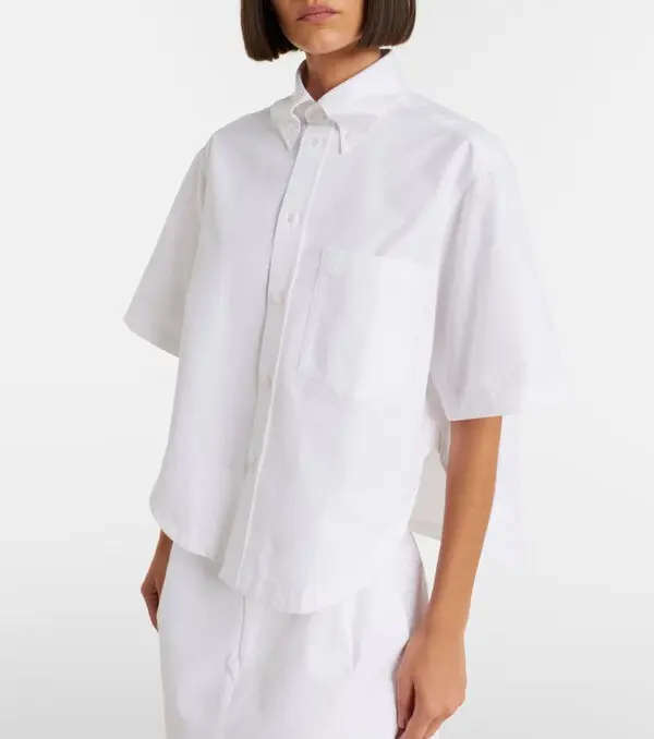 Victoria Beckham Oversized Cotton Shirt - White