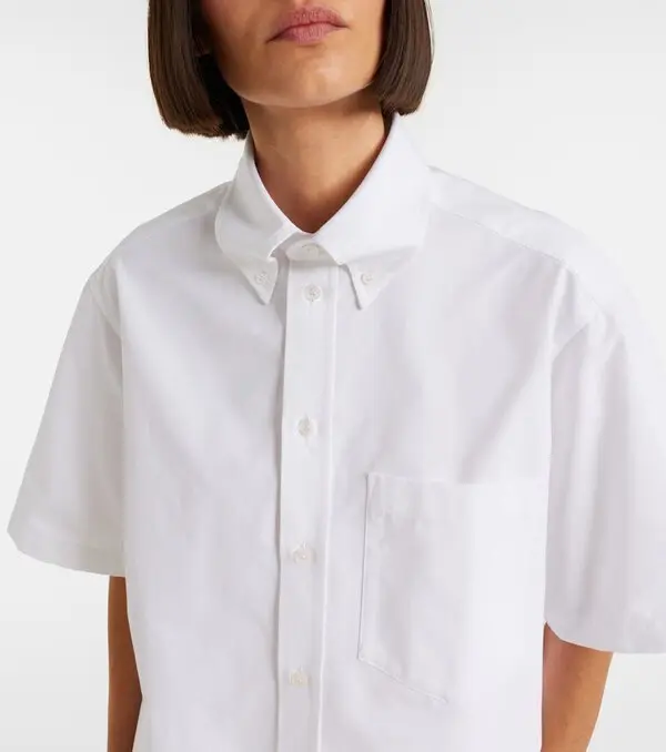 Victoria Beckham Oversized Cotton Shirt - White