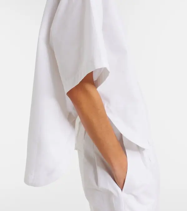 Victoria Beckham Oversized Cotton Shirt - White