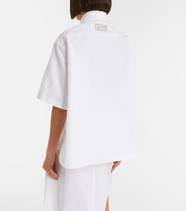 Victoria Beckham Oversized Cotton Shirt - White