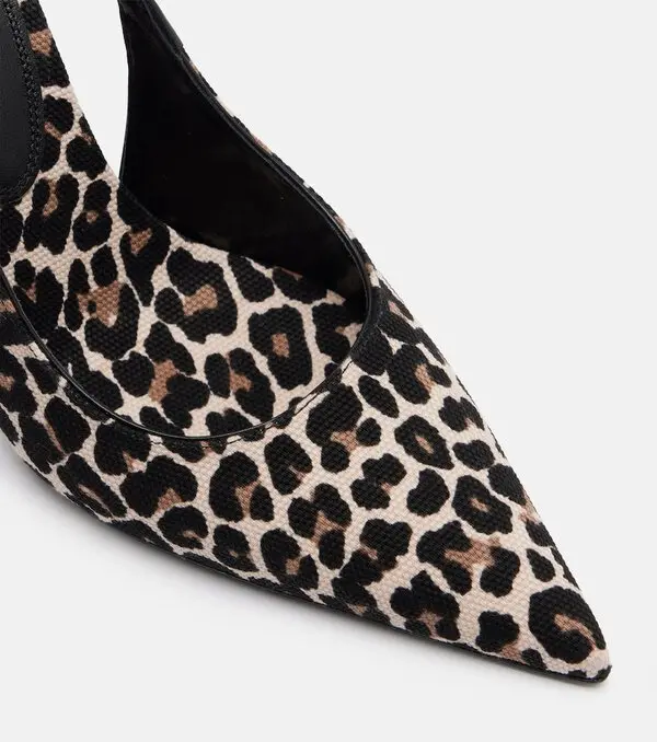 Paris Texas Lidia Leopard-print Slingback Pumps