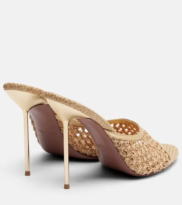 Paris Texas Lidia Leather-trimmed Mules