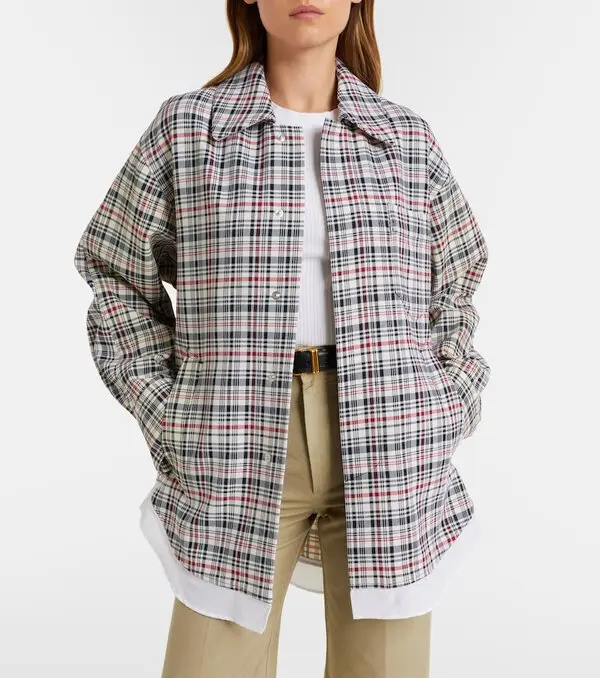 Victoria Beckham Checked Oversized Jacket - Multicoloured