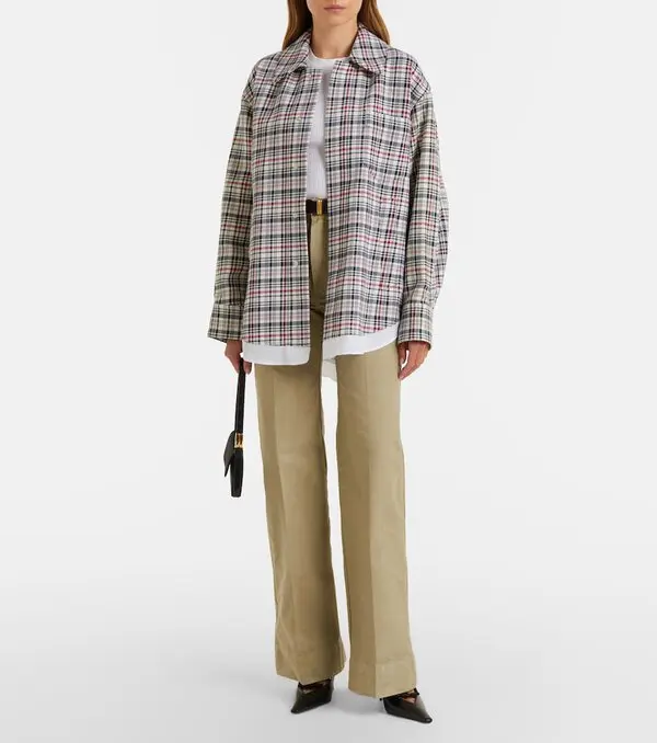 Victoria Beckham Checked Oversized Jacket - Multicoloured
