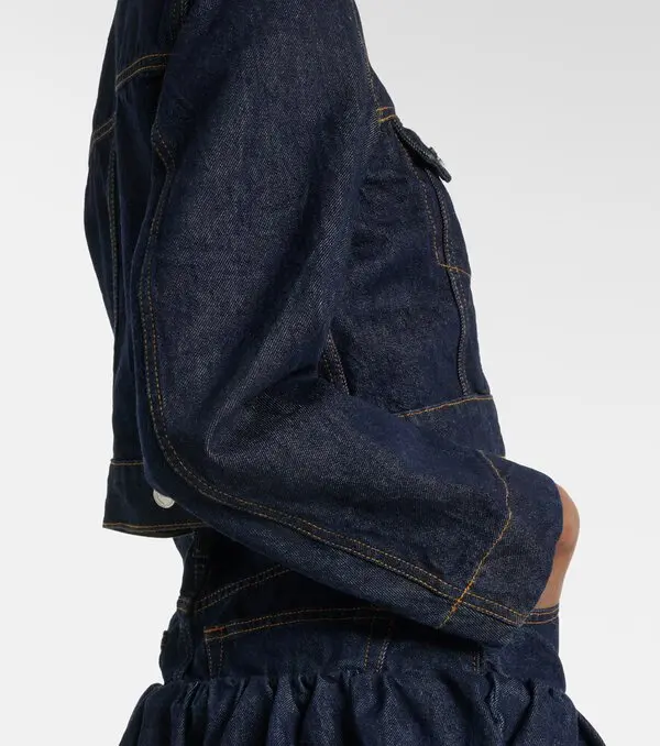 GANNI Cropped Denim Jacket