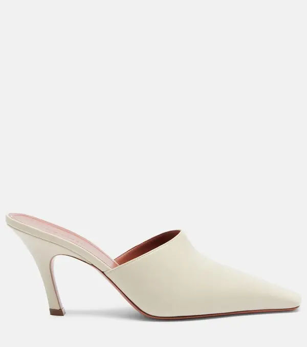 Amina Muaddi Jamie Leather Mules