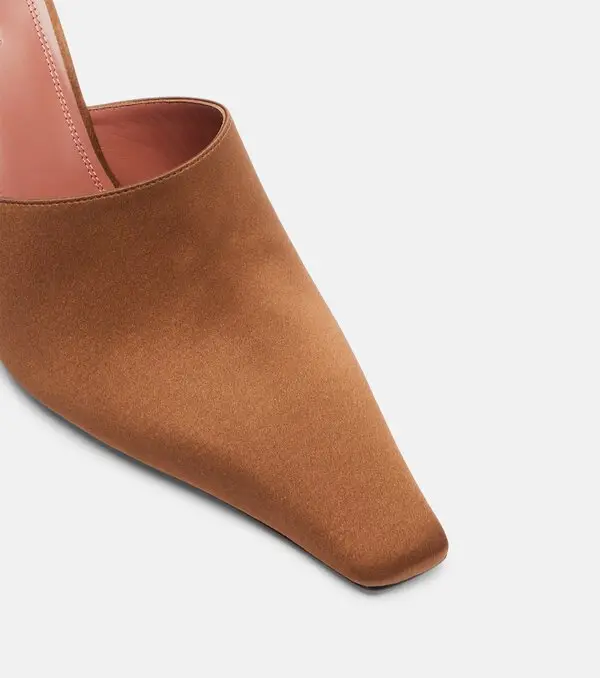 Amina Muaddi Jamie Leather Mules