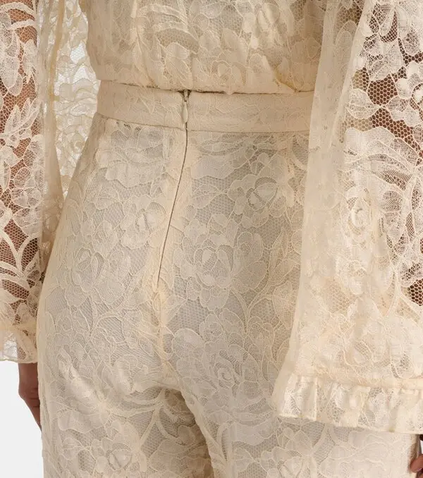 Zimmermann Carousel Lace Wide-leg Pants - White