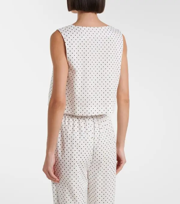 Posse Rio Polka-dot Crop Top - White