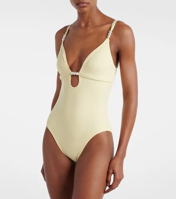KARLA COLLETTO Embellished Underwire One-piece Swimsuit