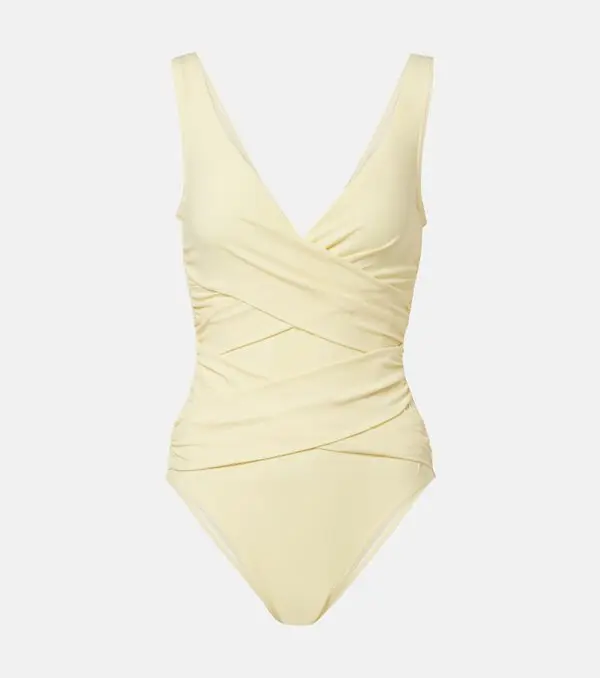 KARLA COLLETTO Gathered One Piece Swimsuit - Yellow