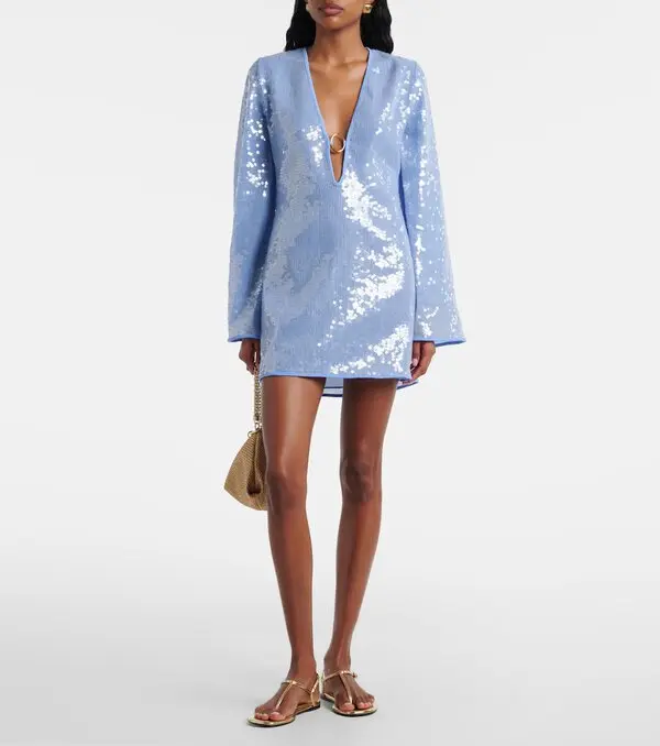 Oseree Sequined Beach Dress