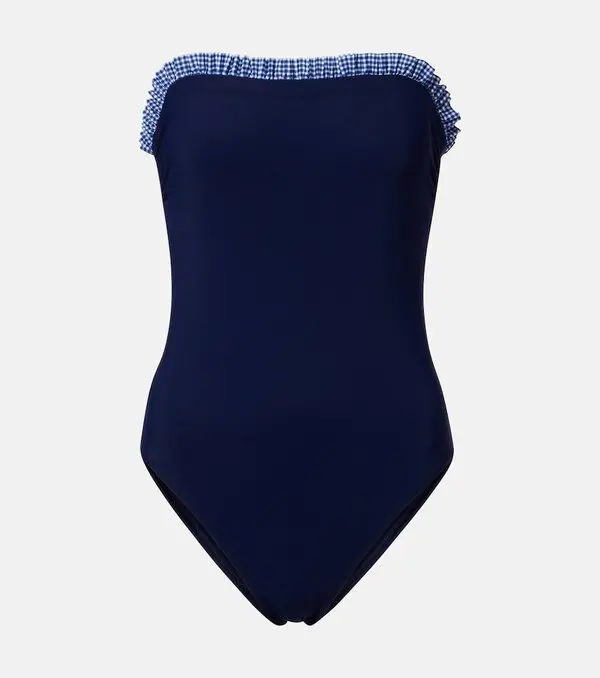 KARLA COLLETTO Bandeau One-piece Swimsuit - Blue