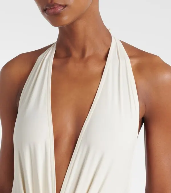 KARLA COLLETTO Rosetta Halterneck Swimsuit - White