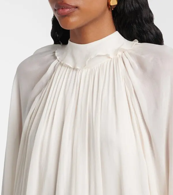 Poupette St Barth Dina Ruffled Chiffon Mini Dress