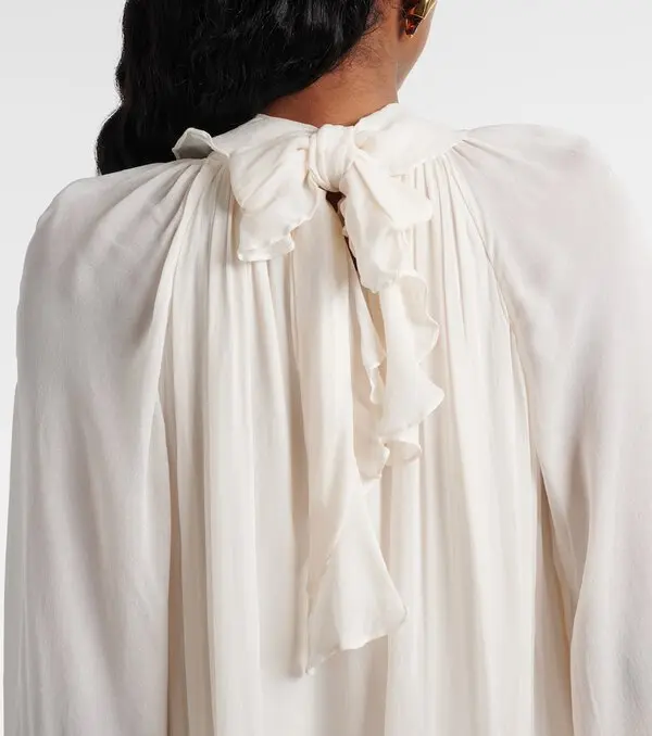 Poupette St Barth Dina Ruffled Chiffon Mini Dress