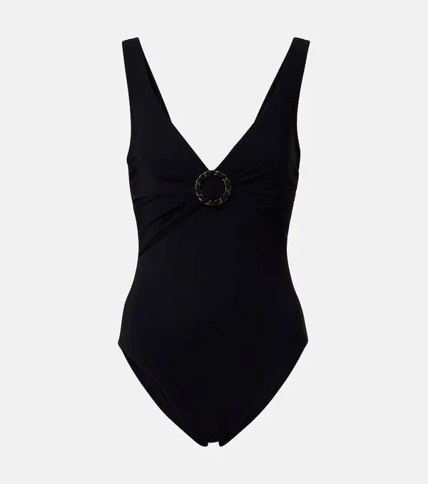 KARLA COLLETTO Chain One Piece Swimsuit - Black