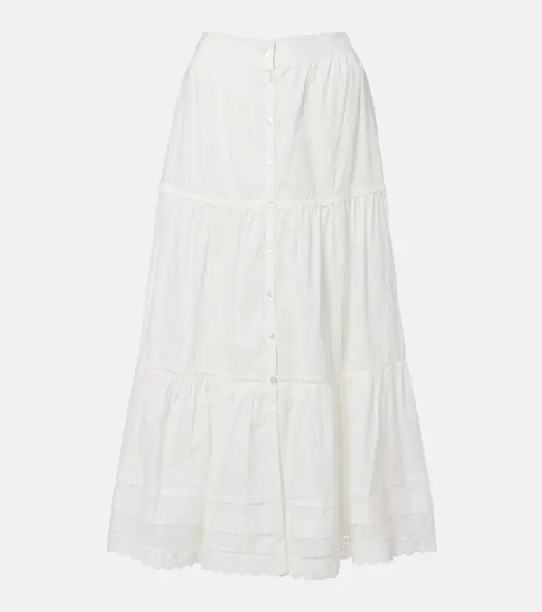 Poupette St Barth Midi Skirt - White