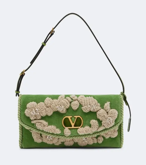 Valentino Garavani Embellished Shoulder Bag - Green