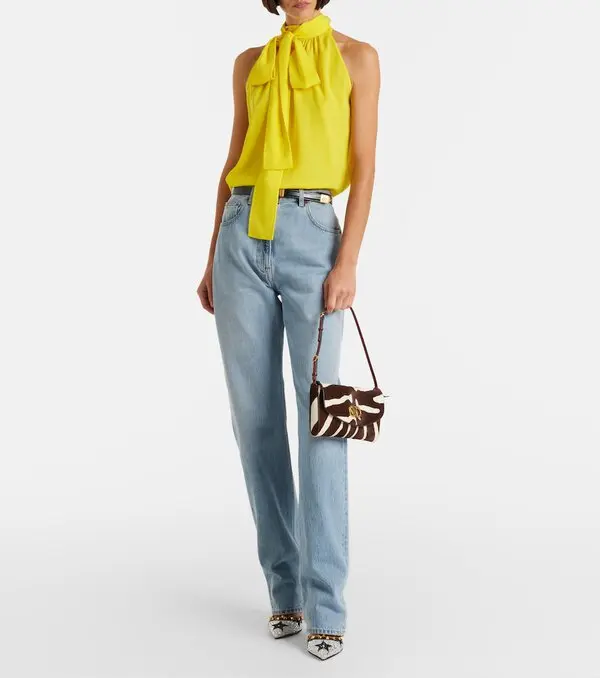 Valentino Garavani Devain Zebra-print Calf Hair Shoulder Bag