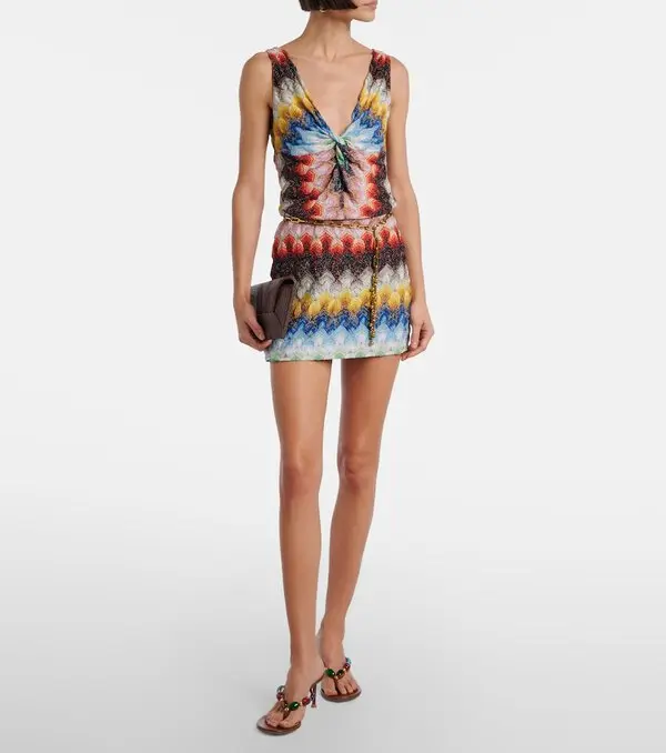 Missoni Lamé Miniskirt - Multicoloured