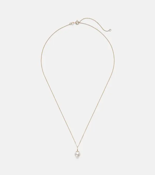 STONE AND STRAND Essential Necklace With Pearl - Gold