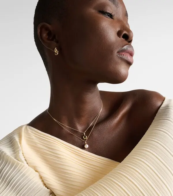 STONE AND STRAND Essential 18kt Necklace With Pearl