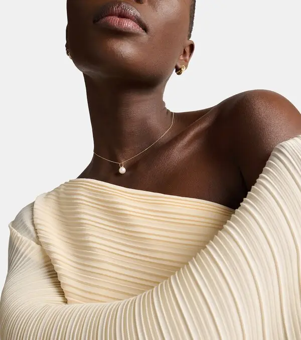 STONE AND STRAND Essential 18kt Necklace With Pearl