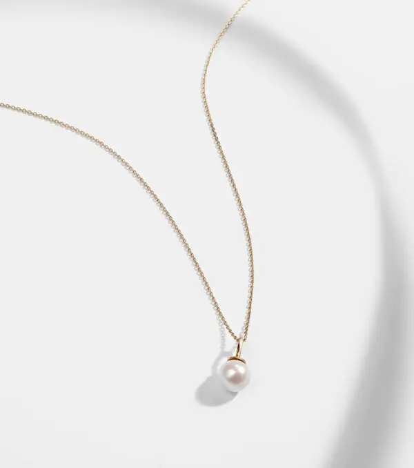 STONE AND STRAND Essential 18kt Necklace With Pearl