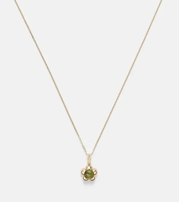STONE AND STRAND Kensington Peridot Flower Necklace
