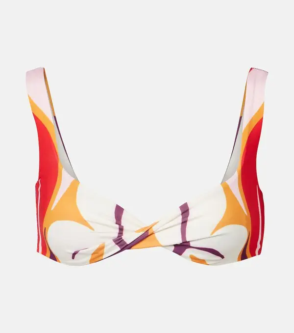 CALA DE LA CRUZ Leon Floral Bikini Top - Multicoloured