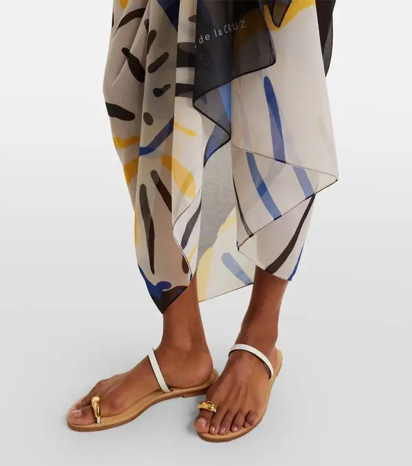 CALA DE LA CRUZ Luana Printed Beach Cover-up - Black