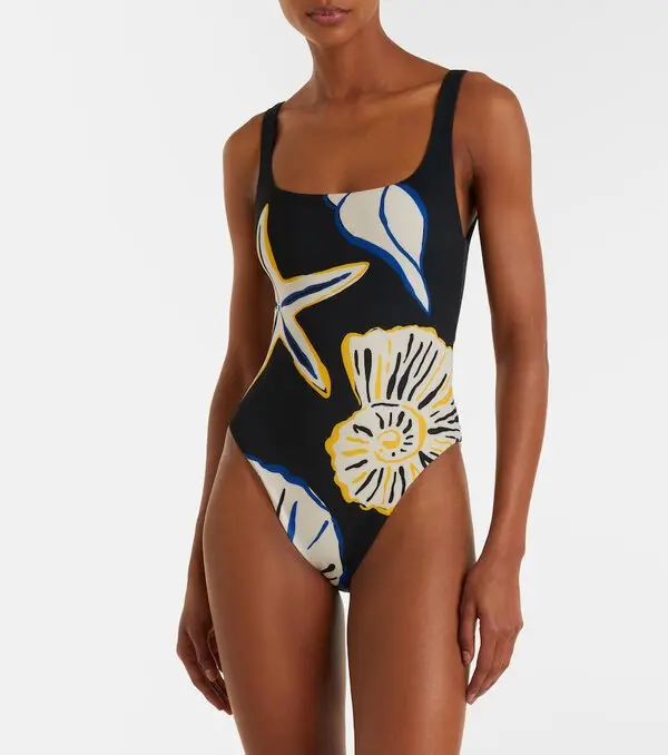 CALA DE LA CRUZ Vienna Printed Swimsuit